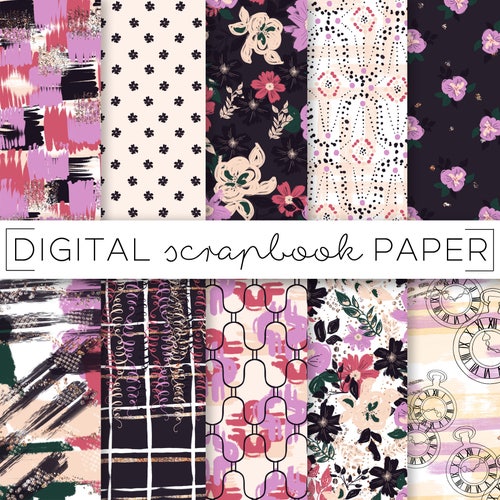 Colorful Mandala Print Abstract Pattern Digital Scrapbook - Etsy