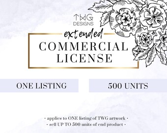 Extended Commercial License by Jennyl Designs Shop at up to - Etsy