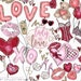 Valentines Day Love Clip Art Glitter Watercolor Clipart PNG Files Hand ...