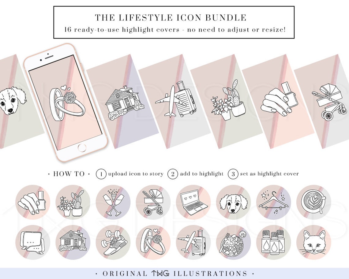 Instagram Story Highlight Icons for IG Stories Story Covers - Etsy