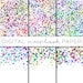 Rainbow Confetti Digital Scrapbook Paper Pattern Stationary - Etsy