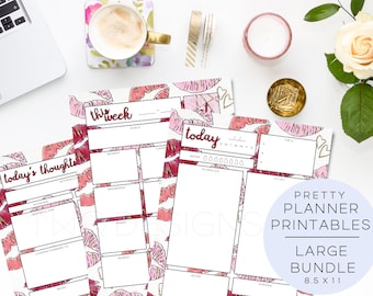 Planner Printables Bundle Undated Calendar to Do List Monthly Weekly ...