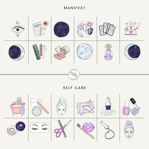 Life Planner Icons Clipart MEGA Bundle Hand Drawn Digital Stickers for ...