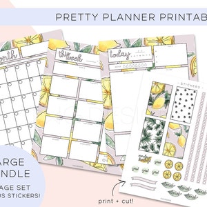 Planner Printables Bundle Undated Calendar to Do List Monthly Weekly ...