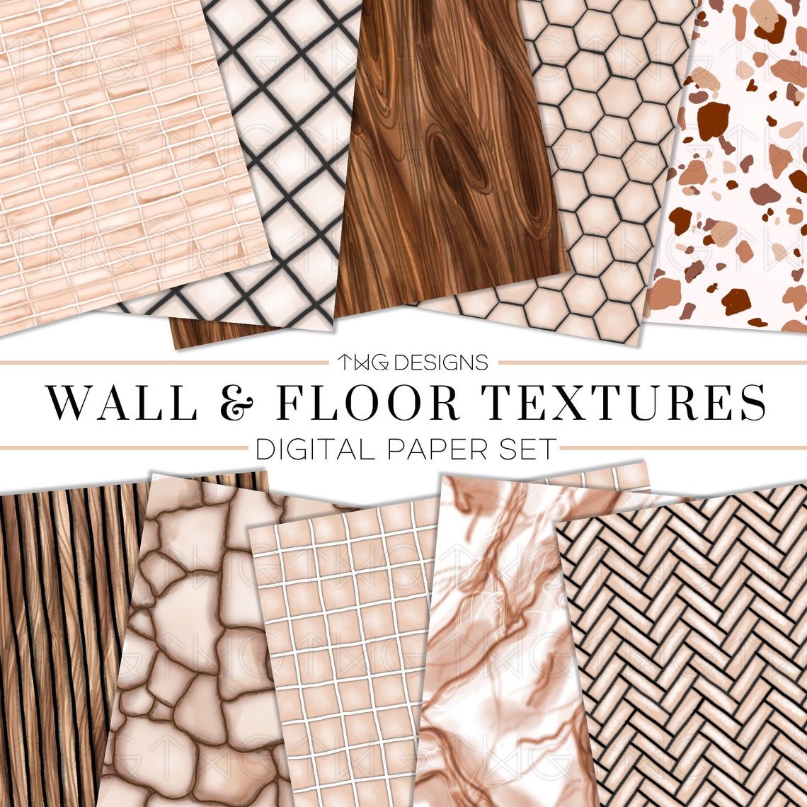 Digital Texture Paper Pack Scrapbook Illustrated Backgrounds - Etsy