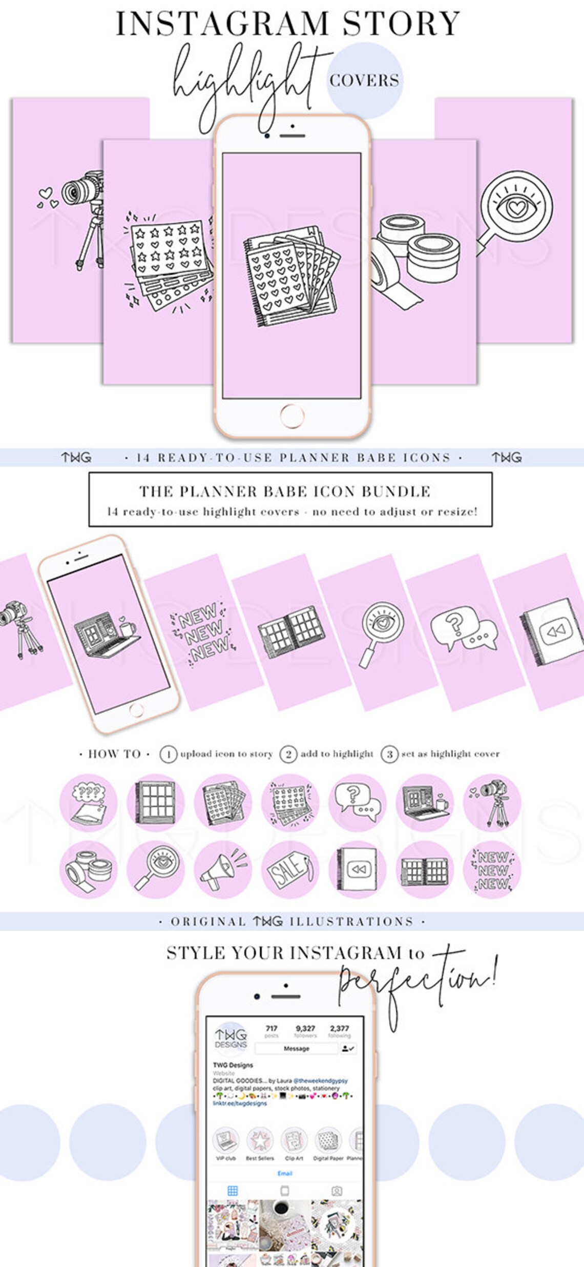 Instagram Story Highlight Icons for IG Stories Story Covers | Etsy