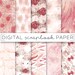 Pink Neutral Gold Abstract Painterly Print Digital Scrapbook | Etsy