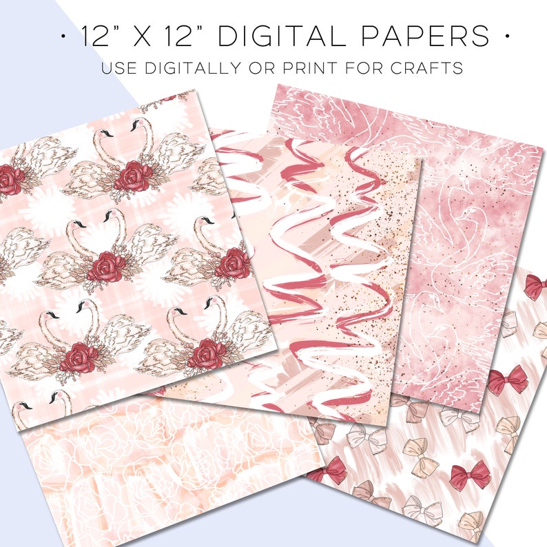 Pink Neutral Gold Abstract Painterly Print Digital Scrapbook - Etsy