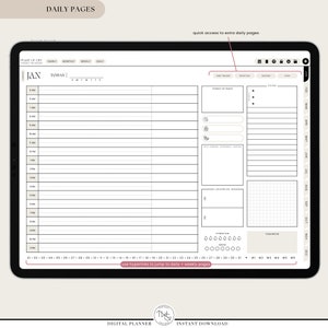 Undated Digital Planner, Hyperlinked Monthly, Weekly, and Daily Planner ...