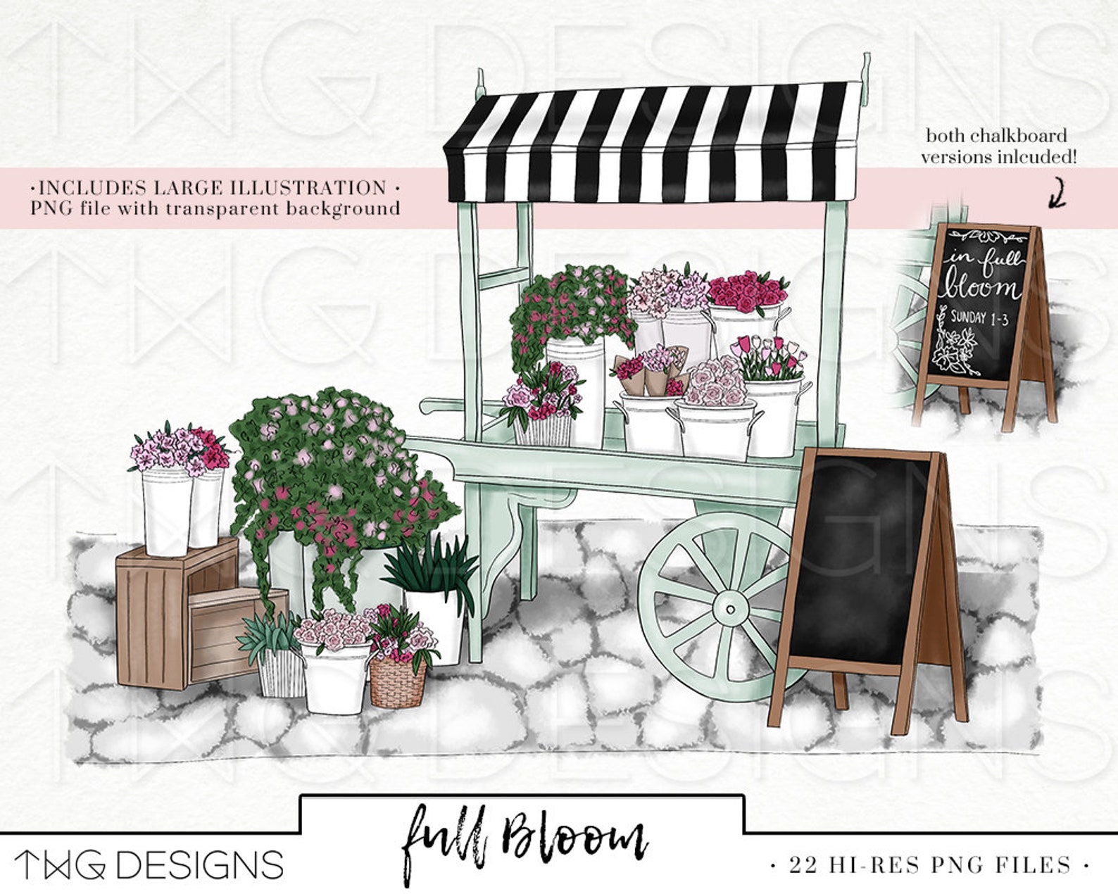 Flower Cart Fashion Girl Clip Art Watercolor Clipart Flowers - Etsy