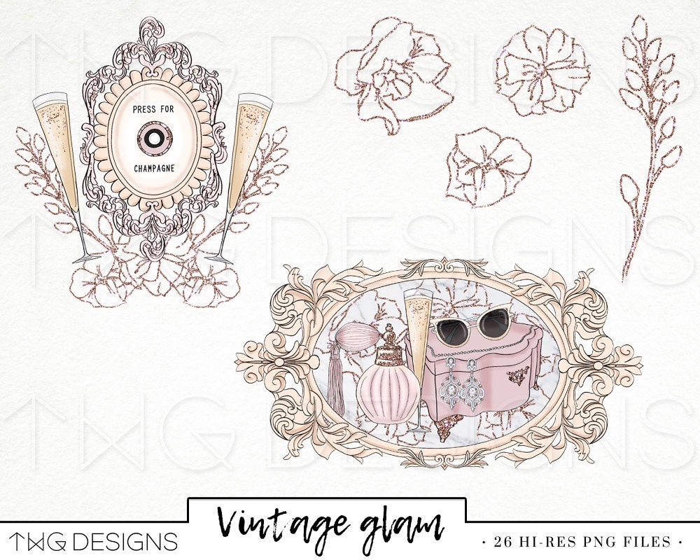 Glam Beauty Fashion Girl Clip Art Watercolor Clipart PNG - Etsy