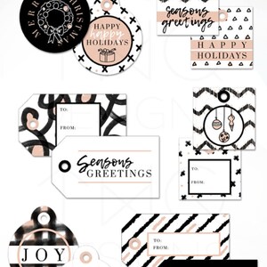 Holiday Gift Tags Bundle / Christmas Gifts Supplies / Hand Drawn ...