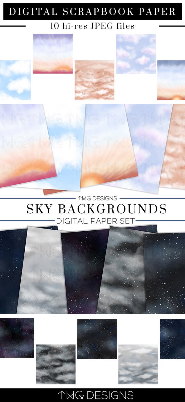Digital Texture Paper Pack Scrapbook Illustrated Backgrounds | Etsy