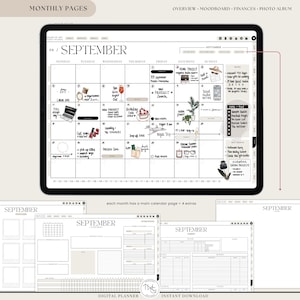 Undated Digital Planner, Hyperlinked Monthly, Weekly, and Daily Planner ...