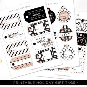 Holiday Gift Tags Bundle / Christmas Gifts Supplies / Hand Drawn ...