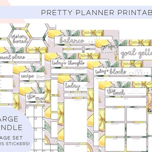 Planner Printables Bundle Undated Calendar to Do List Monthly Weekly ...
