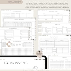 Undated Digital Planner, Hyperlinked Monthly, Weekly, and Daily Planner ...