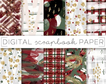 Classic Holiday Christmas Clip Art & Digital Paper Collection - Etsy