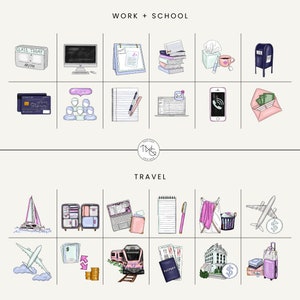 Life Planner Icons Clipart MEGA Bundle Hand Drawn Digital Stickers for ...