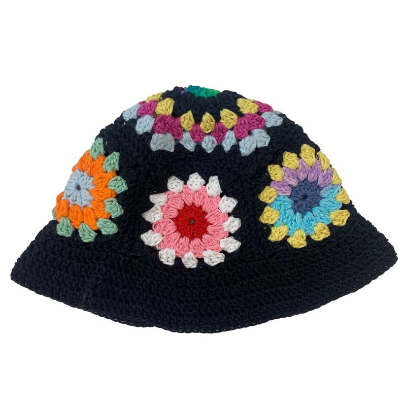 Multi-colored Granny Square Bucket Hat - Etsy