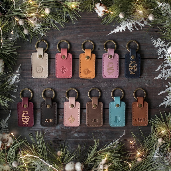 Initial Keychain - Etsy