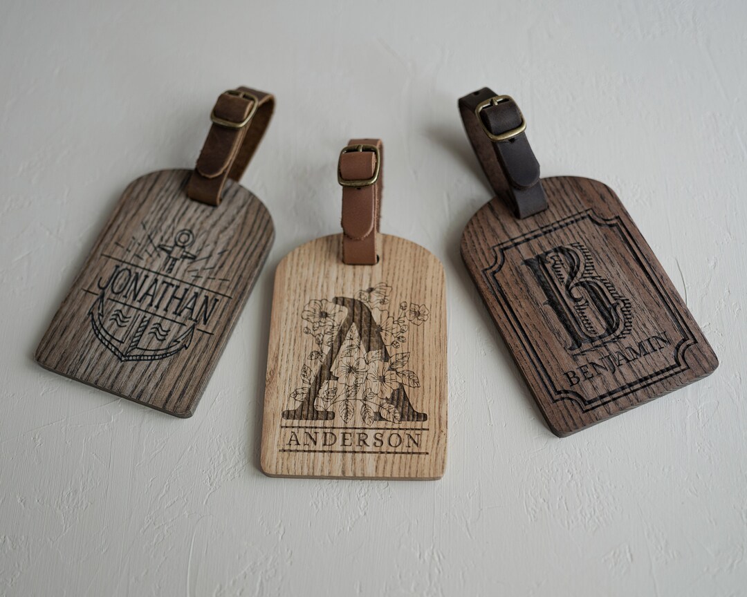 Luggage Tags Personalized, Wooden Luggage Tags, Luggage Tag Favor ...