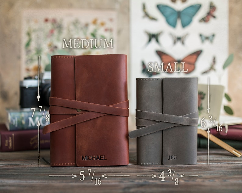 Leather Journal Notebook Cover With Lined or Plain Notebook - Etsy