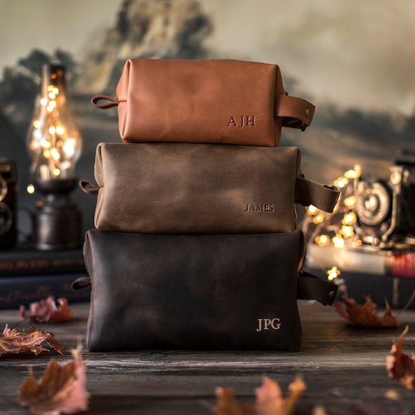 Leather Dopp Kit - Etsy