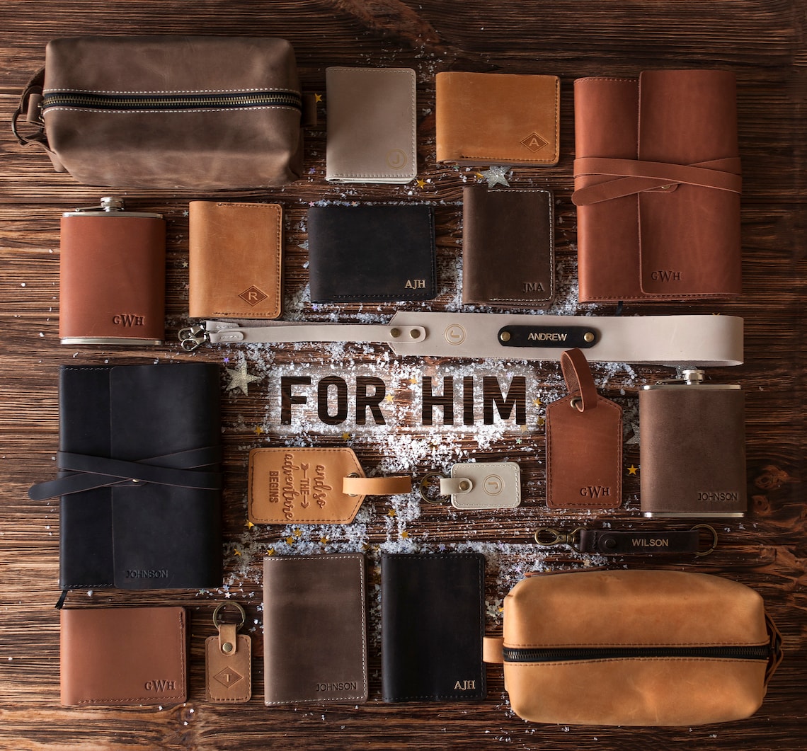 Personalized Leather Dopp Kit Mens Leather Toiletry Bag Mens - Etsy