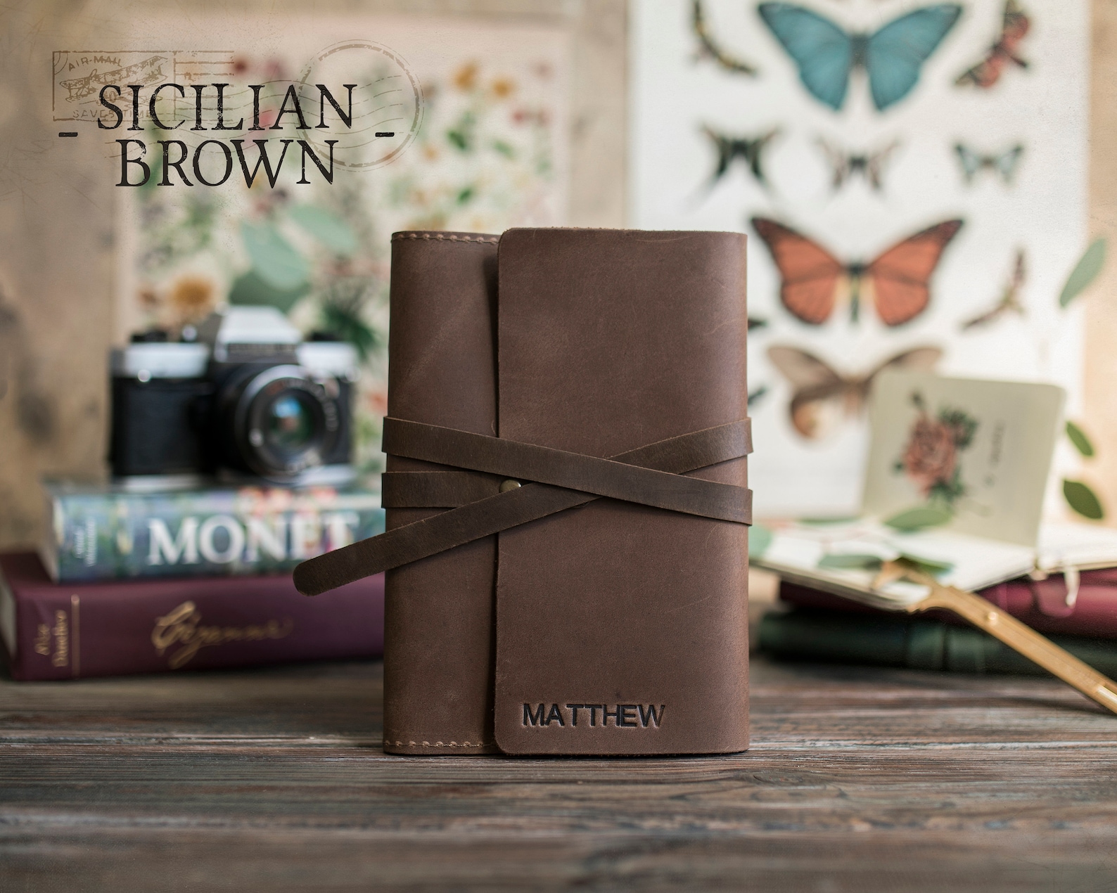 Leather Journal Notebook Cover With Lined or Plain Notebook - Etsy