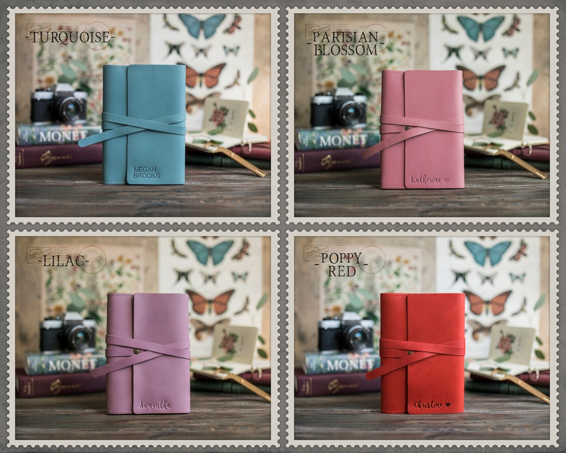 Leather Journal Notebook Cover With Lined or Plain Notebook - Etsy