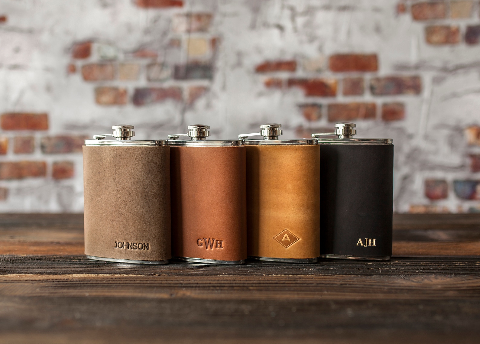 Leather Hip Flask Personalized, Leather Flask for Men, Personalized ...