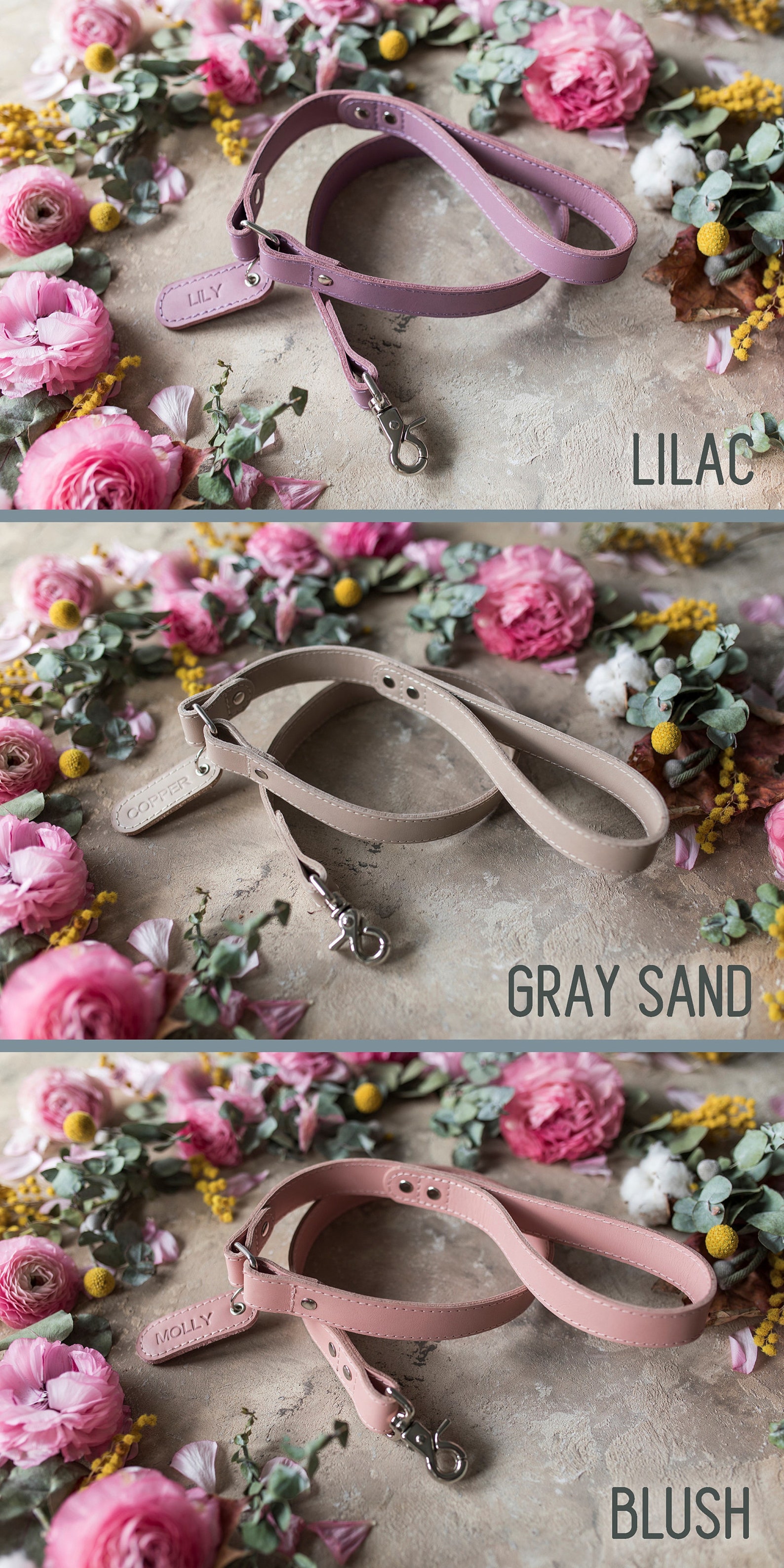 Personalized Leather Dog Leash, Personalized Dog Leash, Leather ...