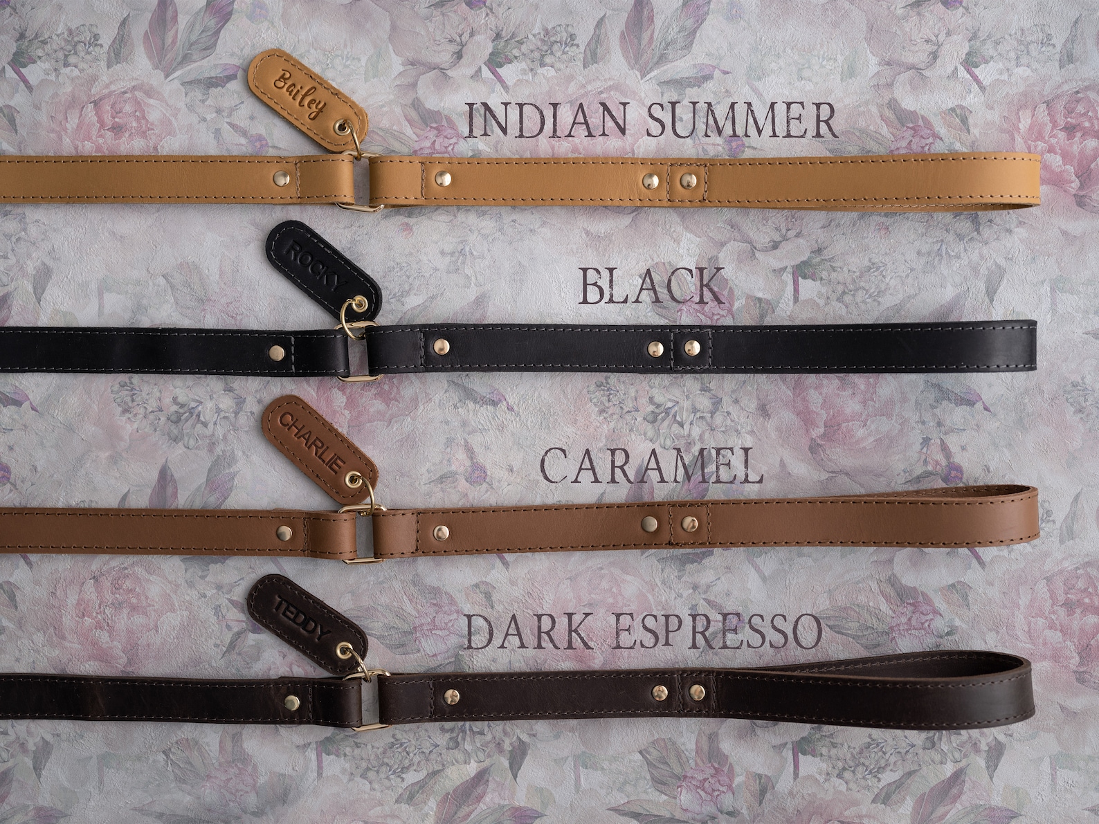 Gold Hardware Dog Leash Leather Dog Leash Gold Lobster Clasp - Etsy