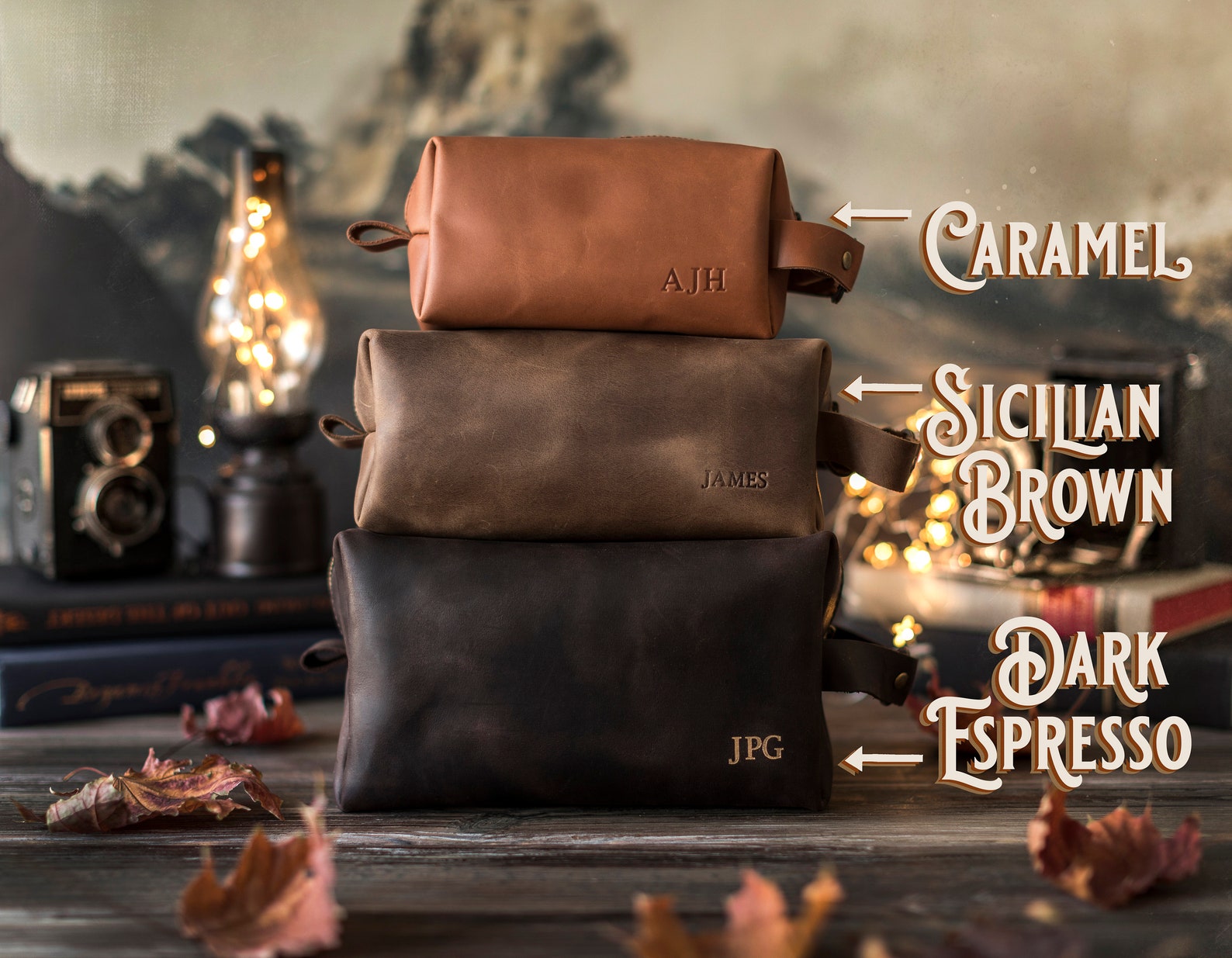 Personalized Leather Dopp Kit for Men Leather Toiletry Bag - Etsy