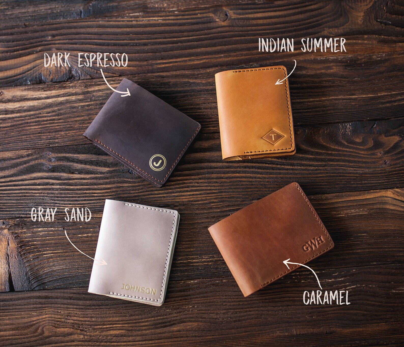 Personalized Gift Leather Wallet Valentines Gift Unique - Etsy