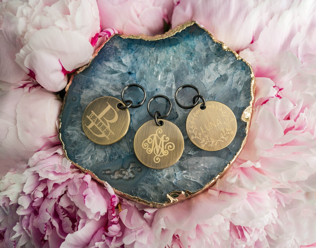 Rustic Dog Tag, Anti Brass Personalized Dog Tags, Anti Brass Dog Id Tag ...