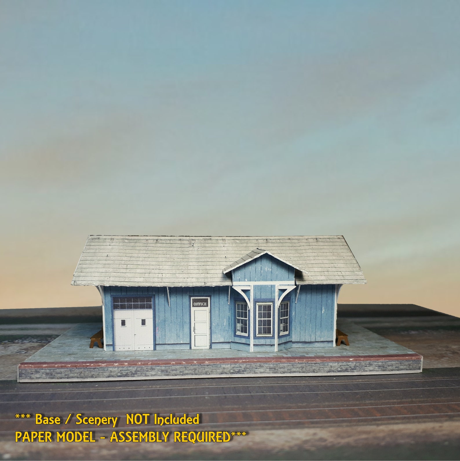 N Scale 1:160 or Z Scale 1/220 or T Gauge 1-450 Size Cardstock Pre-cut ...