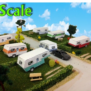 Paper Model Mobile Home Trailer Park Camper Homes Cardstock Kits ...