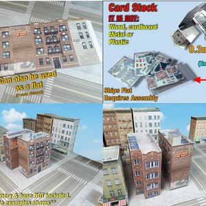 Paper Model Cardstock Building Chicago or Brooklyn Style Apartment Pre ...