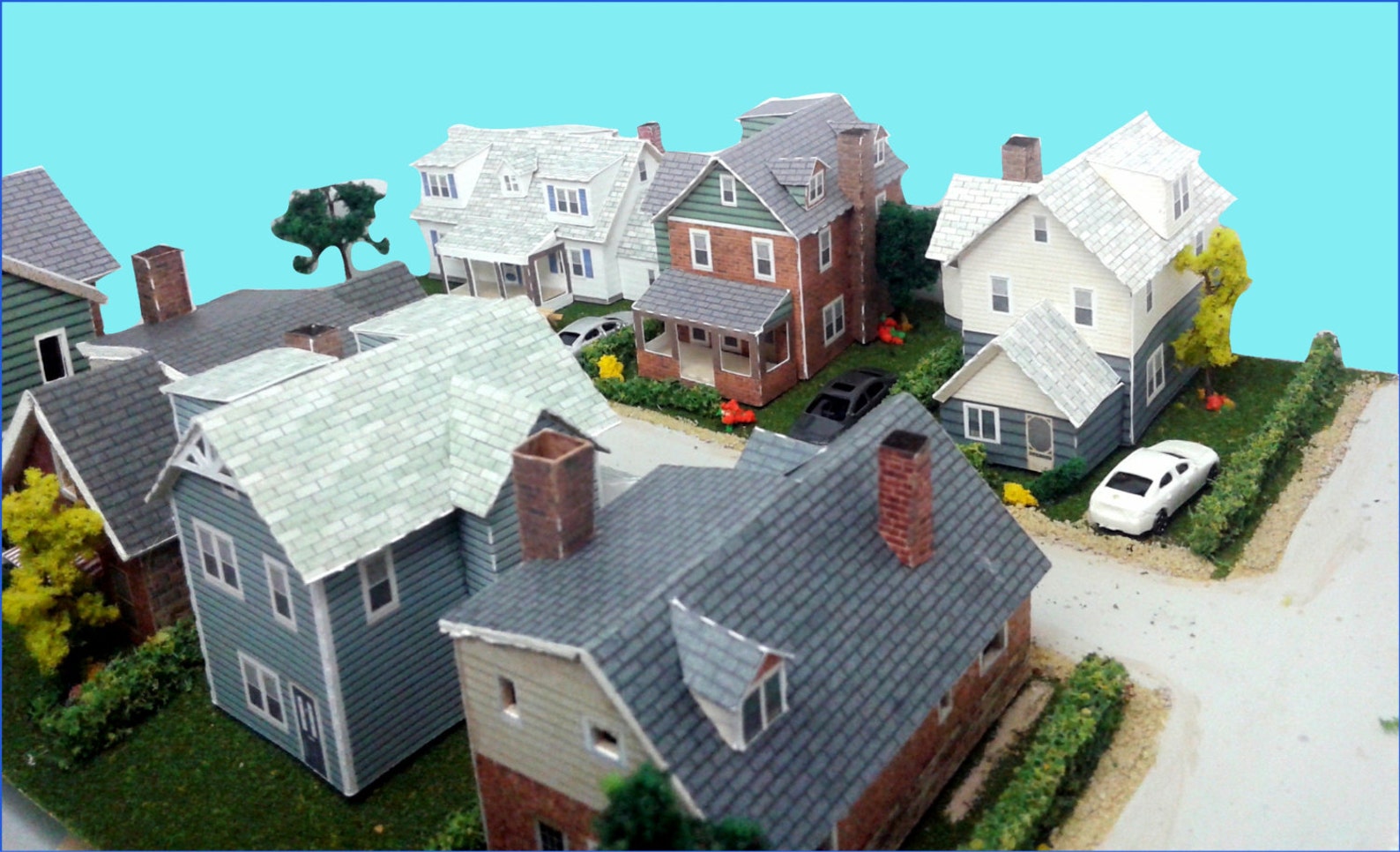 Paper House Card Stock House N Scale or Z Scale for Diorama or Model ...