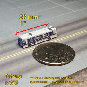 Miniature Paper Model Vehicle - City Bus - Paper Craft Kit - Etsy