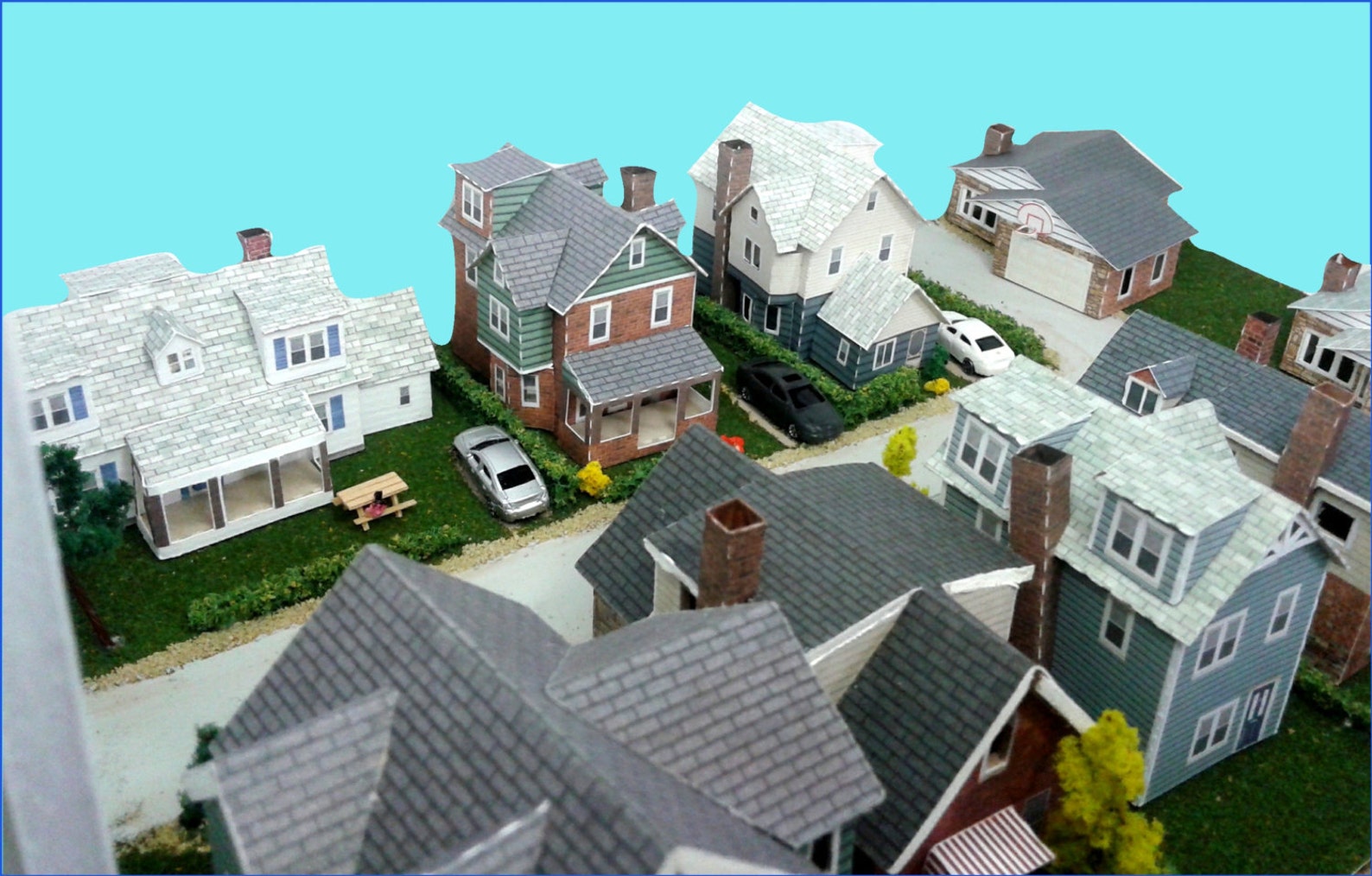 Paper House Card Stock House N Scale or Z Scale for Diorama or Model ...