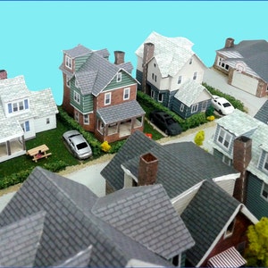 Paper House Card Stock House N Scale or Z Scale for Diorama or Model ...