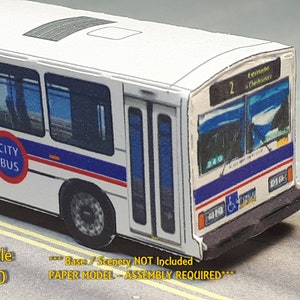 Miniature Paper Model Vehicle - City Bus - Paper Craft Kit - Etsy