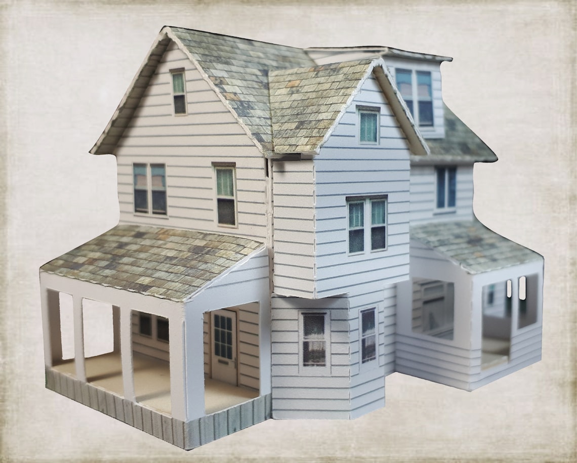 Paper House Pre-cut and Pre-scored Cardstock Model House N Scale, Z ...