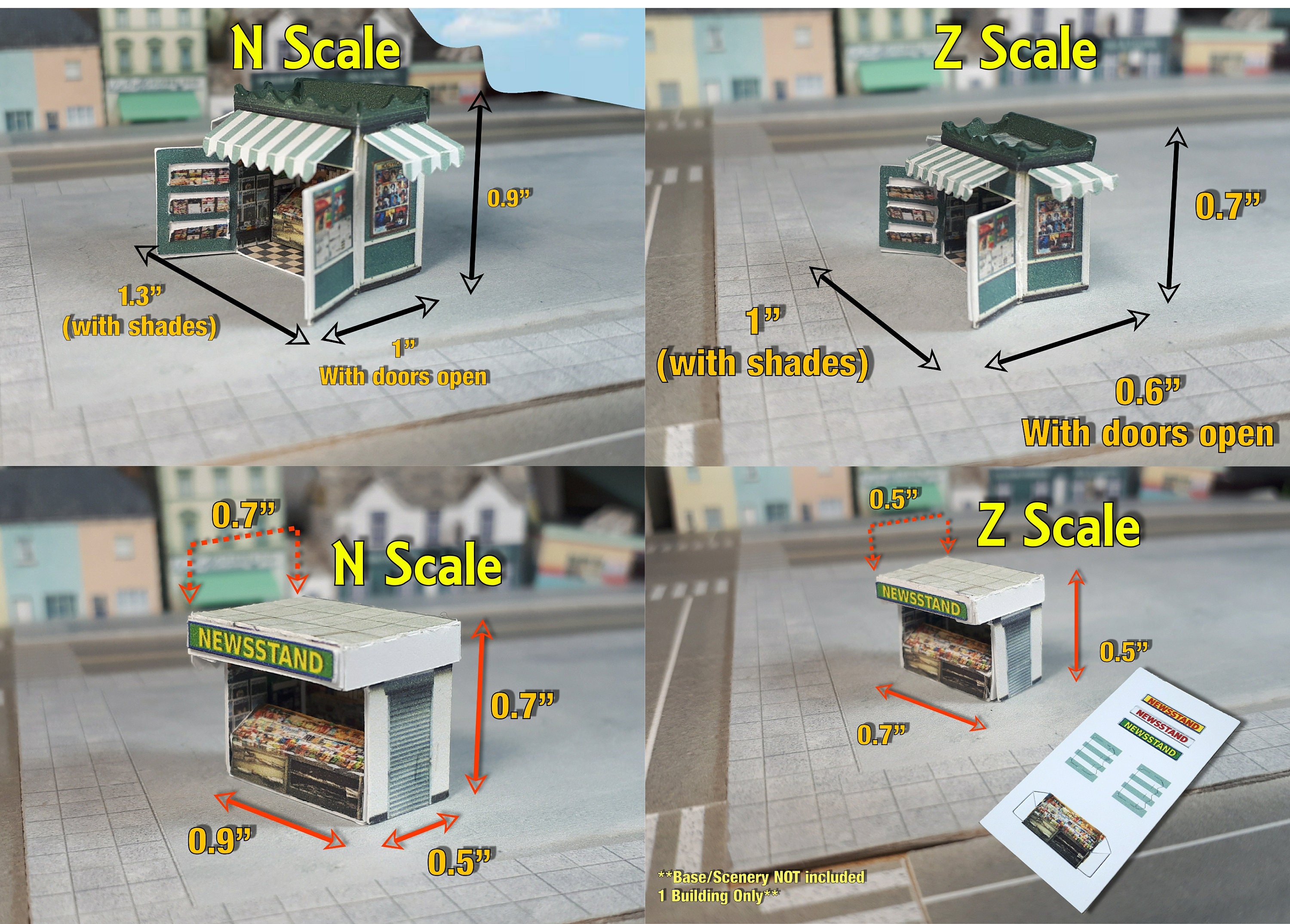 Paper Model Cardstock Building Newsstand Pre-cut Card Stock - Etsy