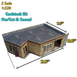 Cardstock Paper Model Multi Purpose Building N Scale or Z Scale for ...