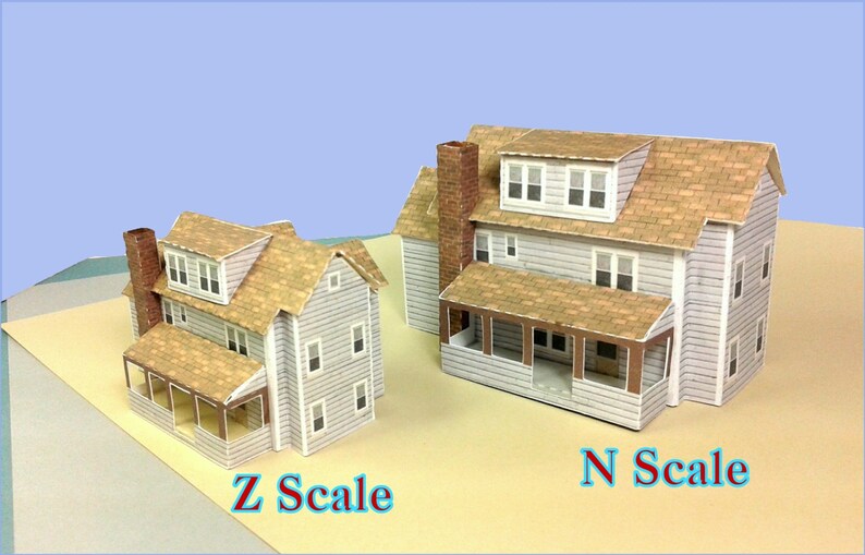 Customizable Paper House Card Stock House N Scale or Z Scale for ...