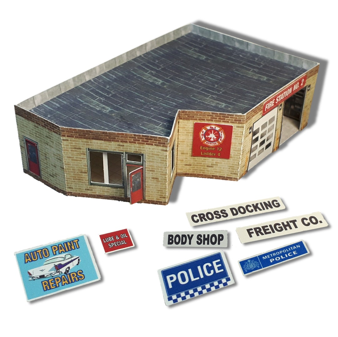 Cardstock Paper Model Multi Purpose Building N Scale or Z Scale for ...